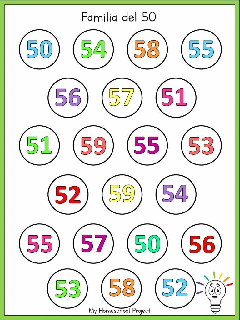 Reconocimiento de números - My Homeschool Project