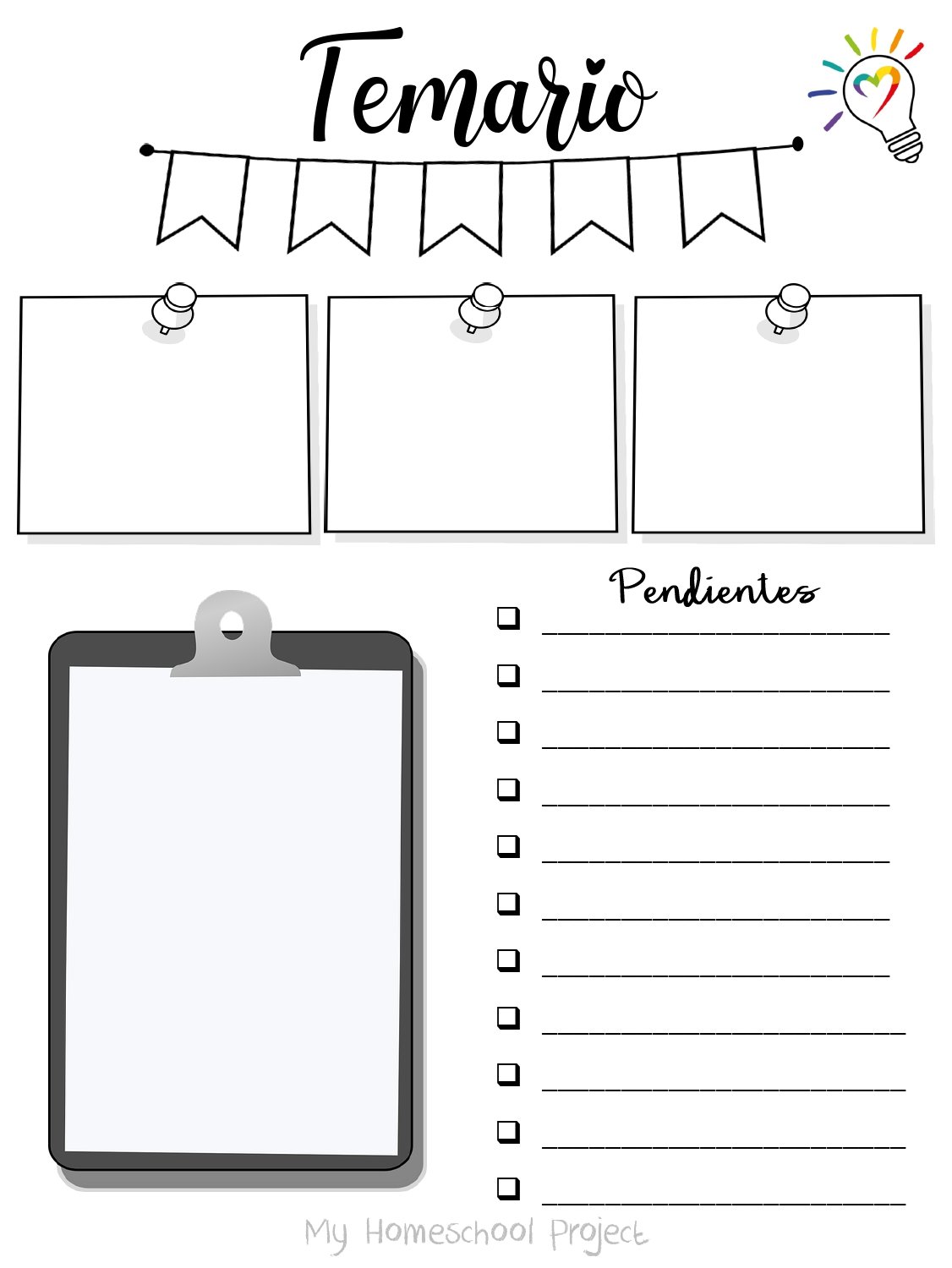 Agenda homeschooler - My Homeschool Project